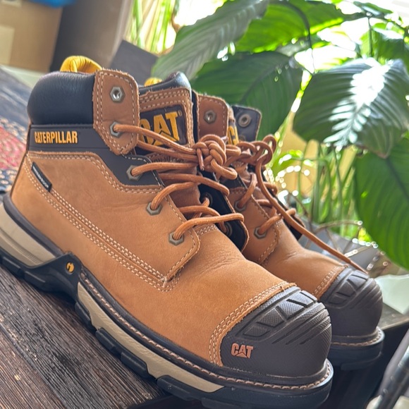 Caterpillar | Shoes | Caterpillar Tan And Black Work Boots | Poshmark